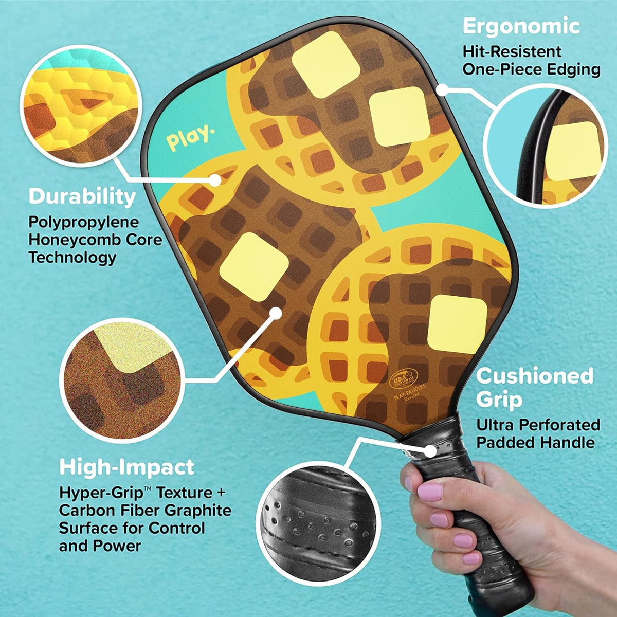 Waffle Pickleball Paddle – Play Paddles